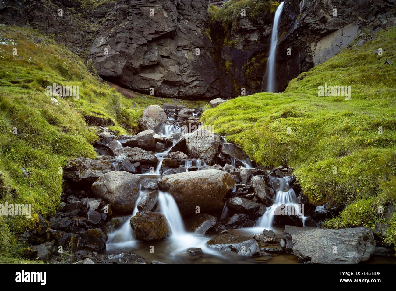 Small waterfall, Eastern Region, Iceland Stock Photo - Alamy