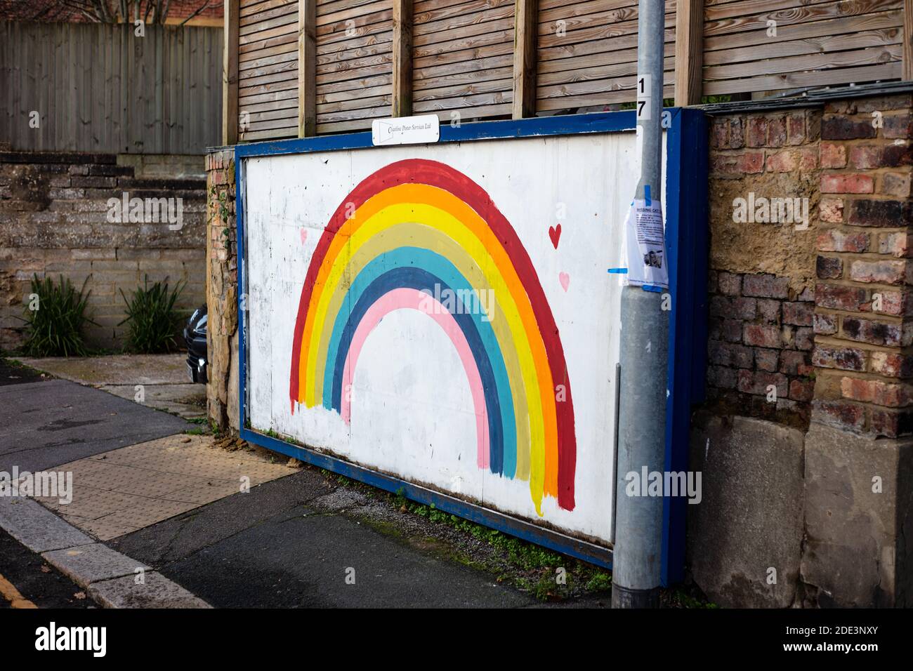 Rainbow street art in Hastings, Sussex Stock Photo - Alamy