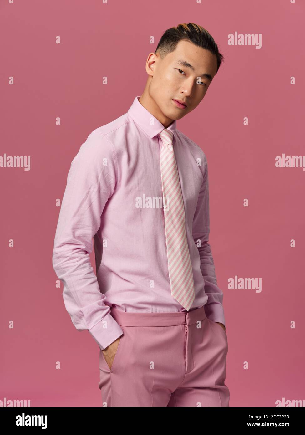 Young asian guy pink hair hi-res stock photography and images - Alamy