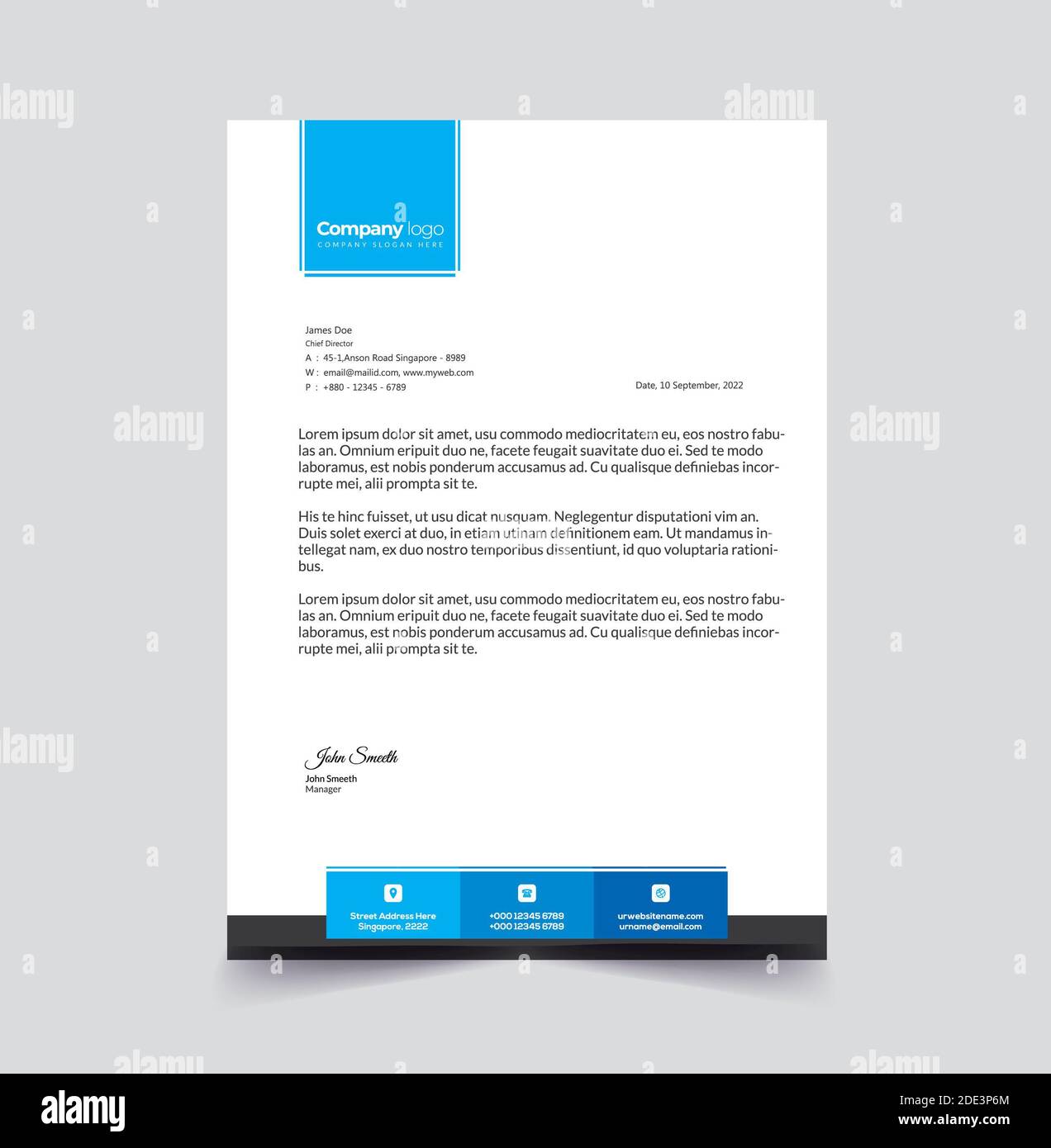 Modern Creative Elegant corporate, Company letterhead, Pad template ...