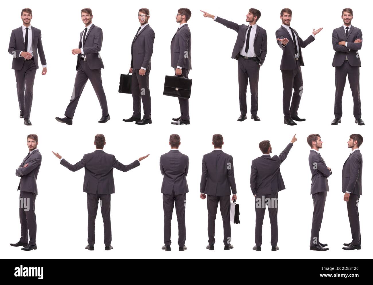 collage of various photos of a successful businessman Stock Photo - Alamy