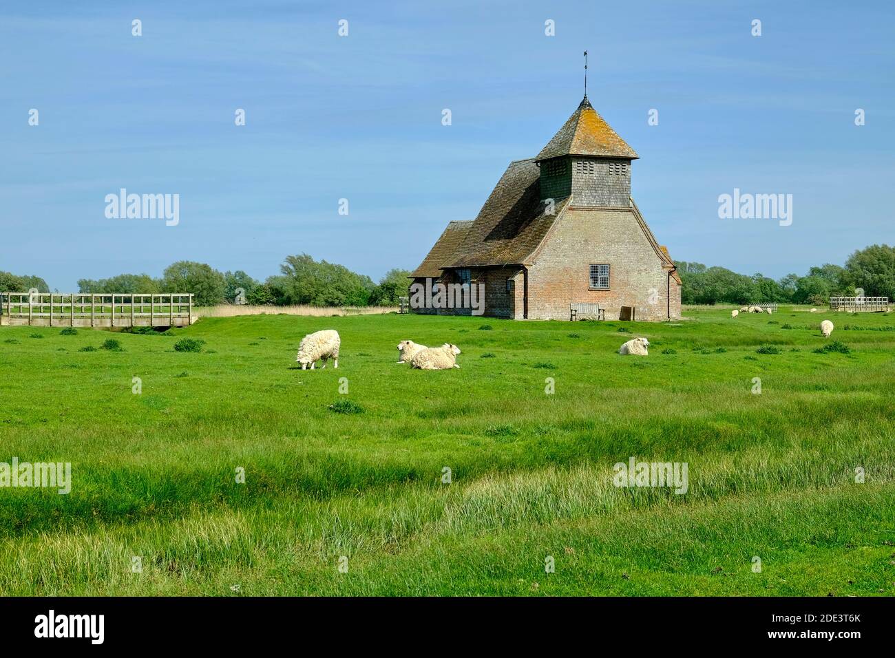 St Thomas à Becket Church, Fairfield, Romney Marsh, Kent, England Stock ...