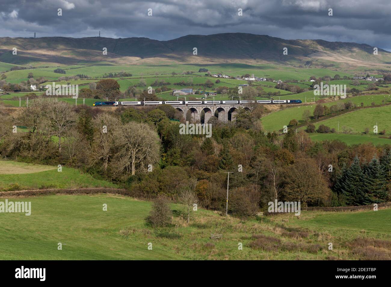 First Trenitalia Avanti West Coast Alstom Pendolino train crossing ...