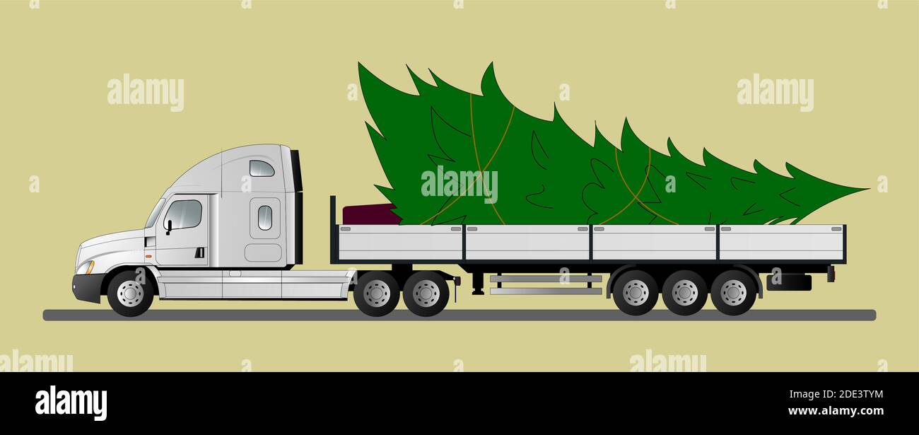 Big modern white truck Stock Vector Images - Alamy