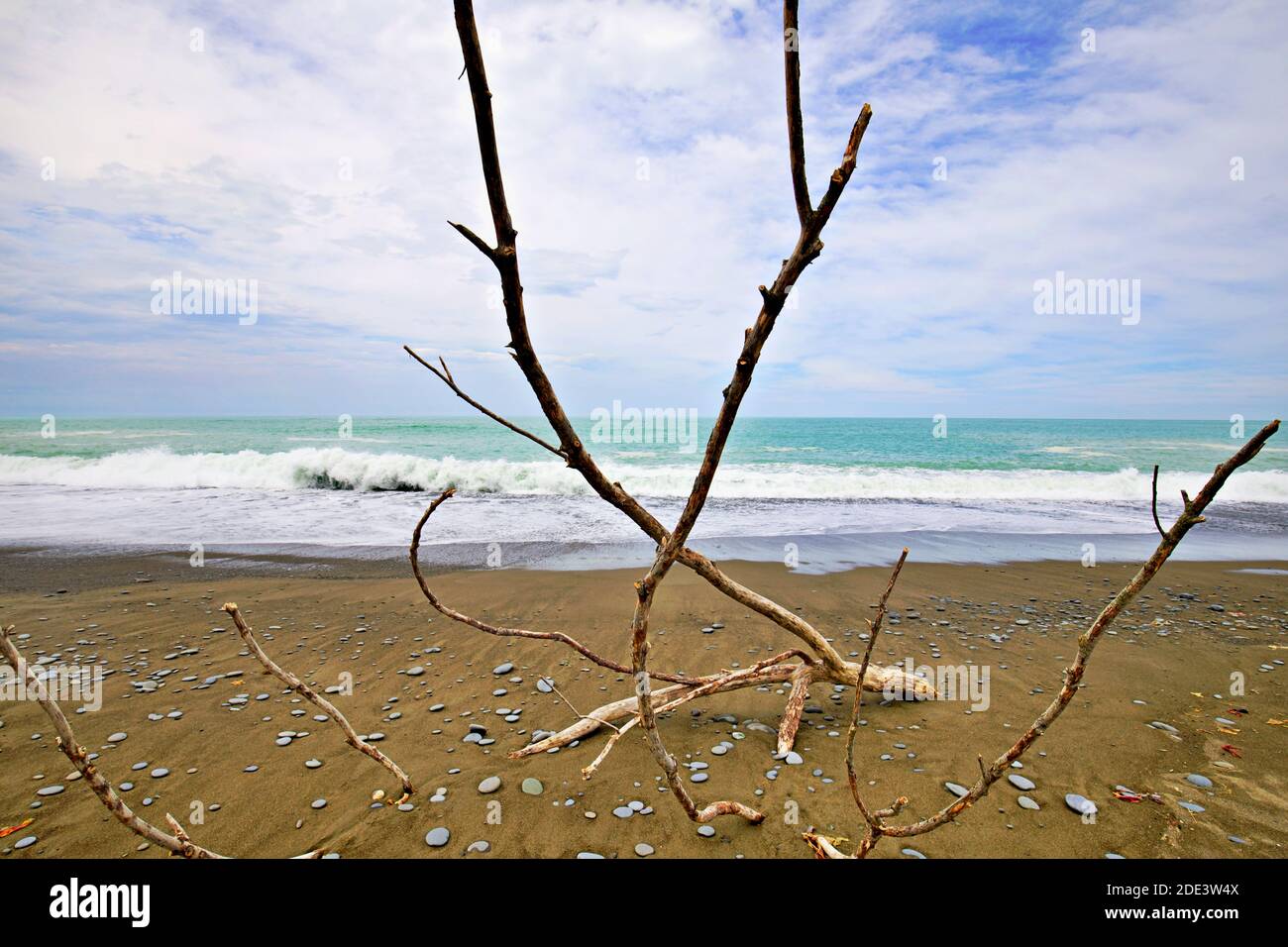 Beach of Timaru Stock Photo - Alamy