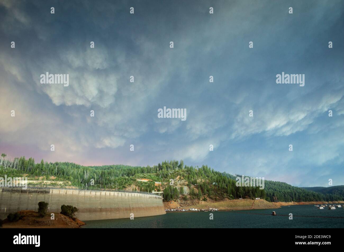 Strange atmospheric effects hang over Bullard's Bar Dam in Northern ...