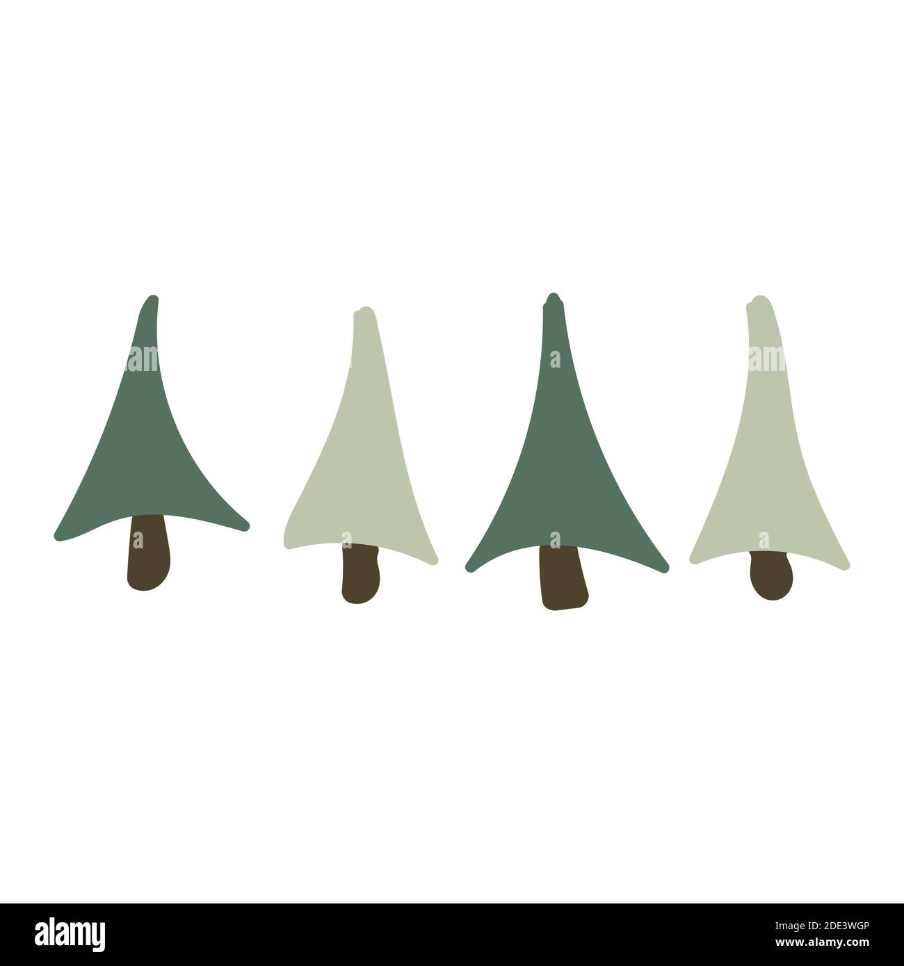Simple Cartoon Pine Tree