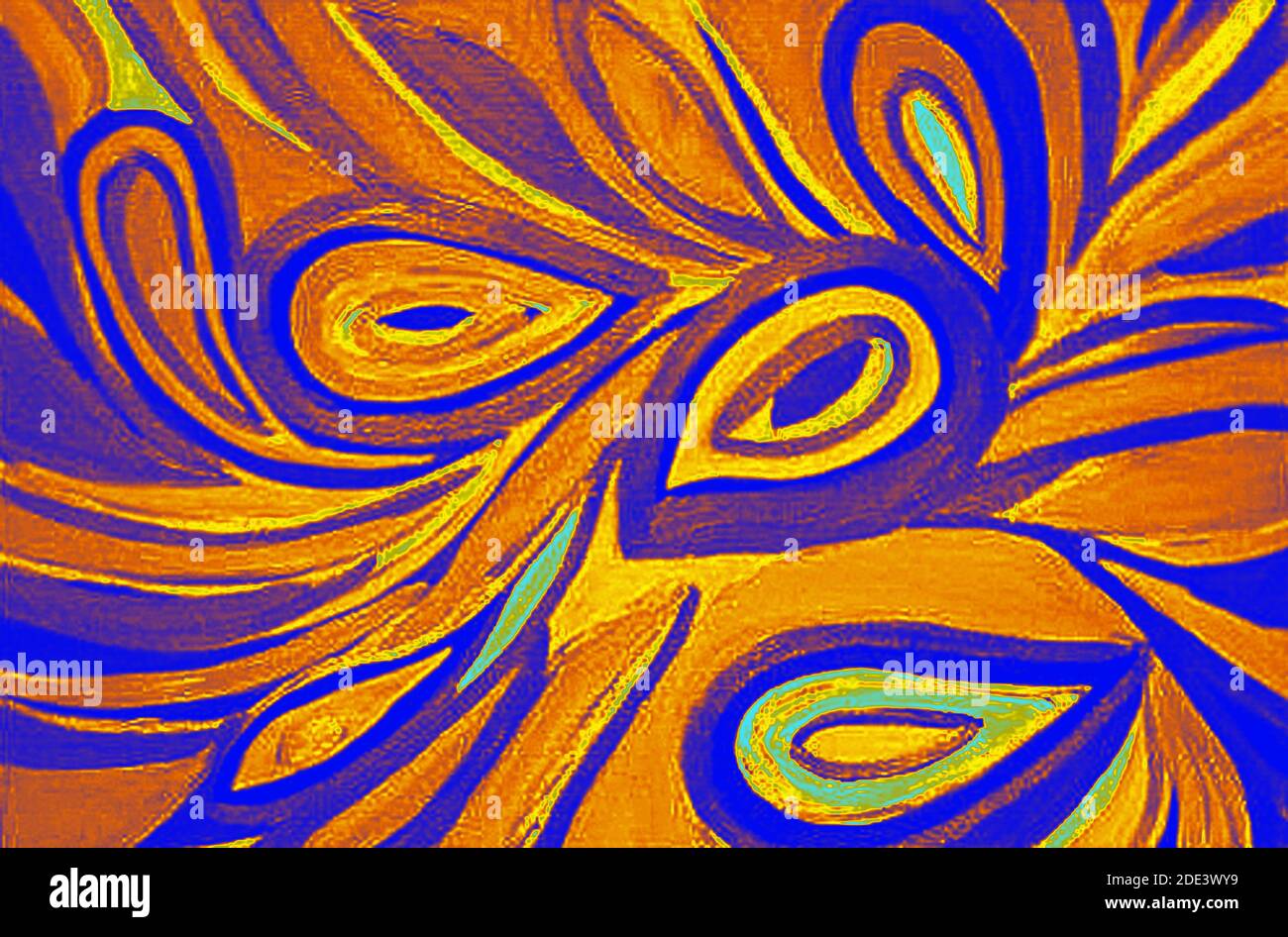 Modern swirl background pattern in blue and orange Stock Photo - Alamy