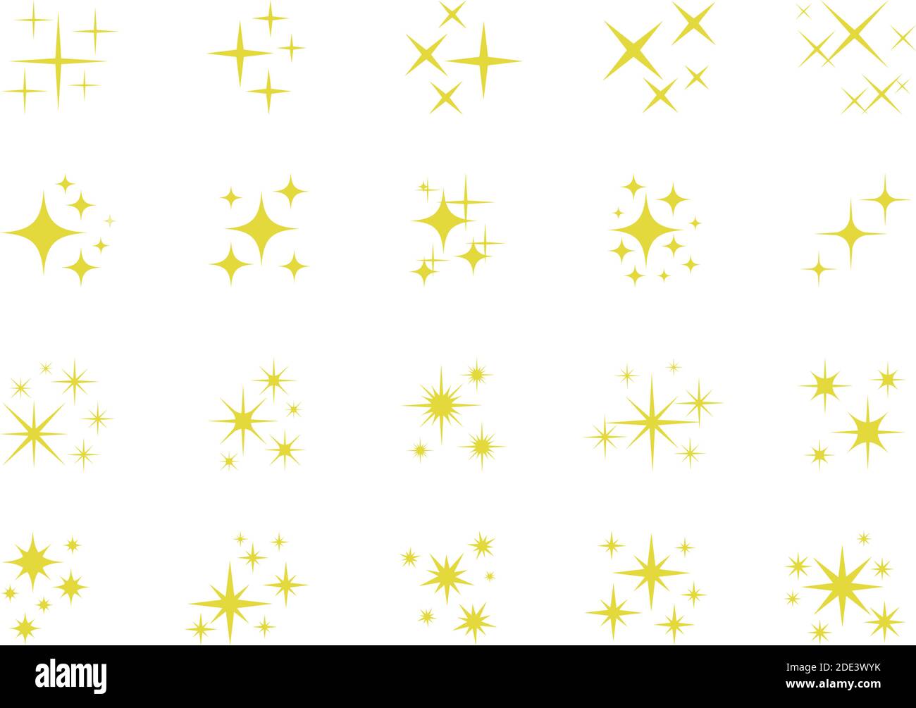Sparkling holiday stars, glittering sparks and sparkling elements ...