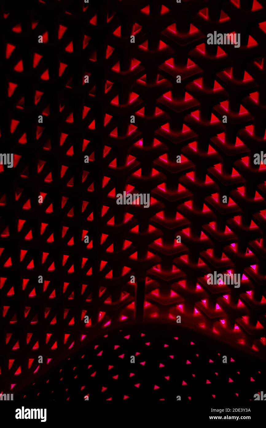 Multidimensional interwoven background pattern in red and black Stock ...