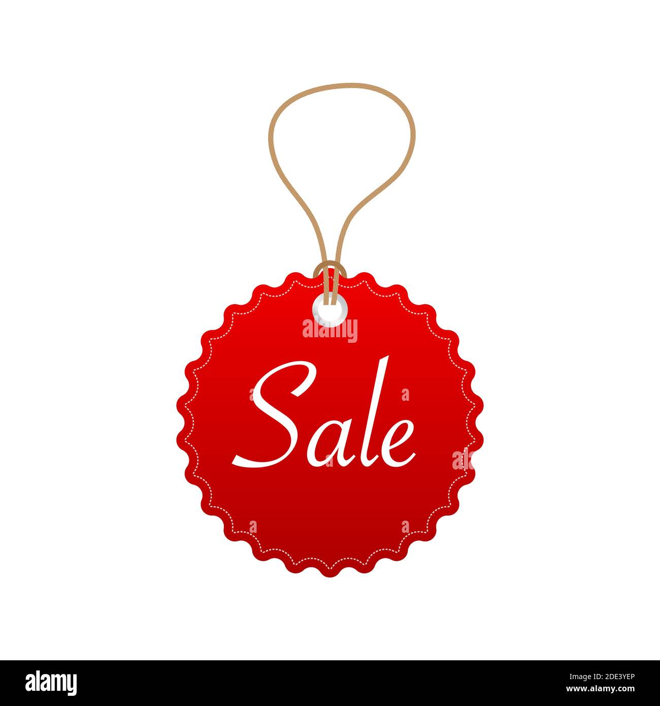Vector isolated red hanging sales tags with optional transparent ground ...