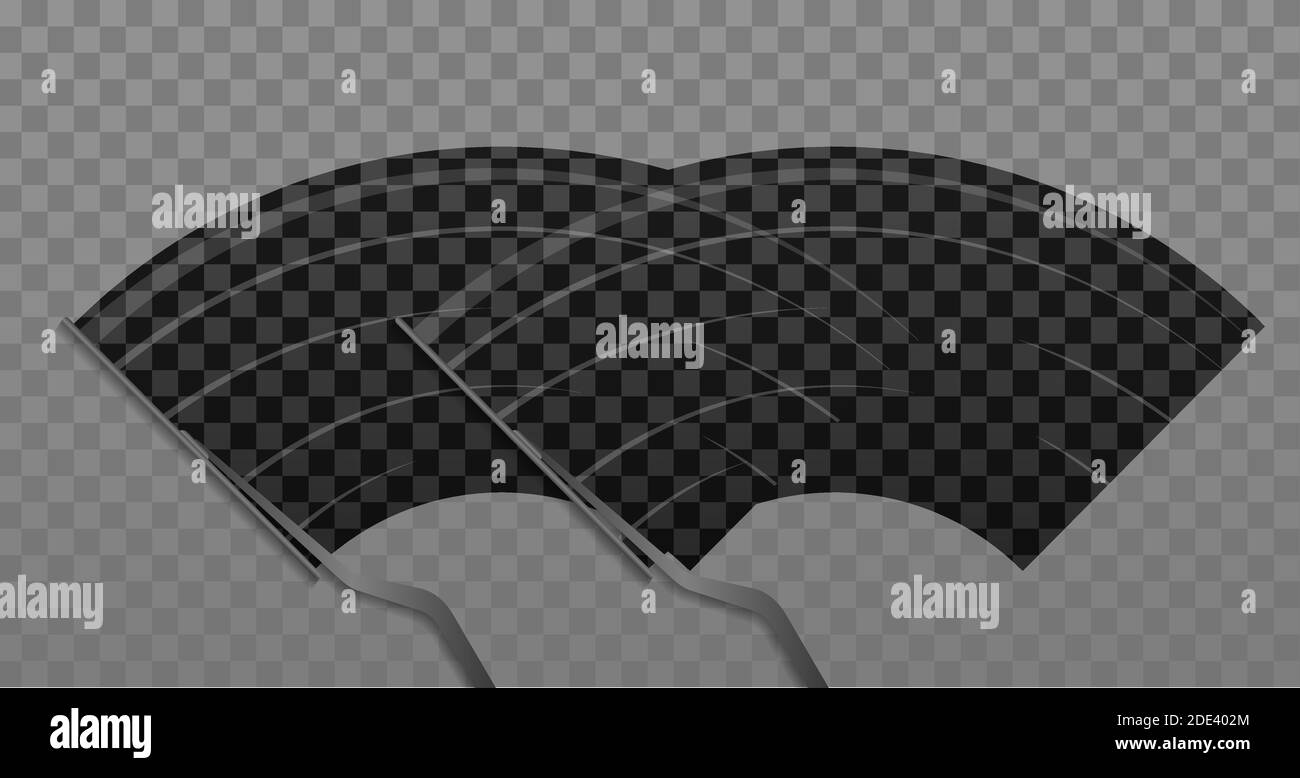 Car windscreen wipe glass, wiper cleans the windshield. Vector stock ...