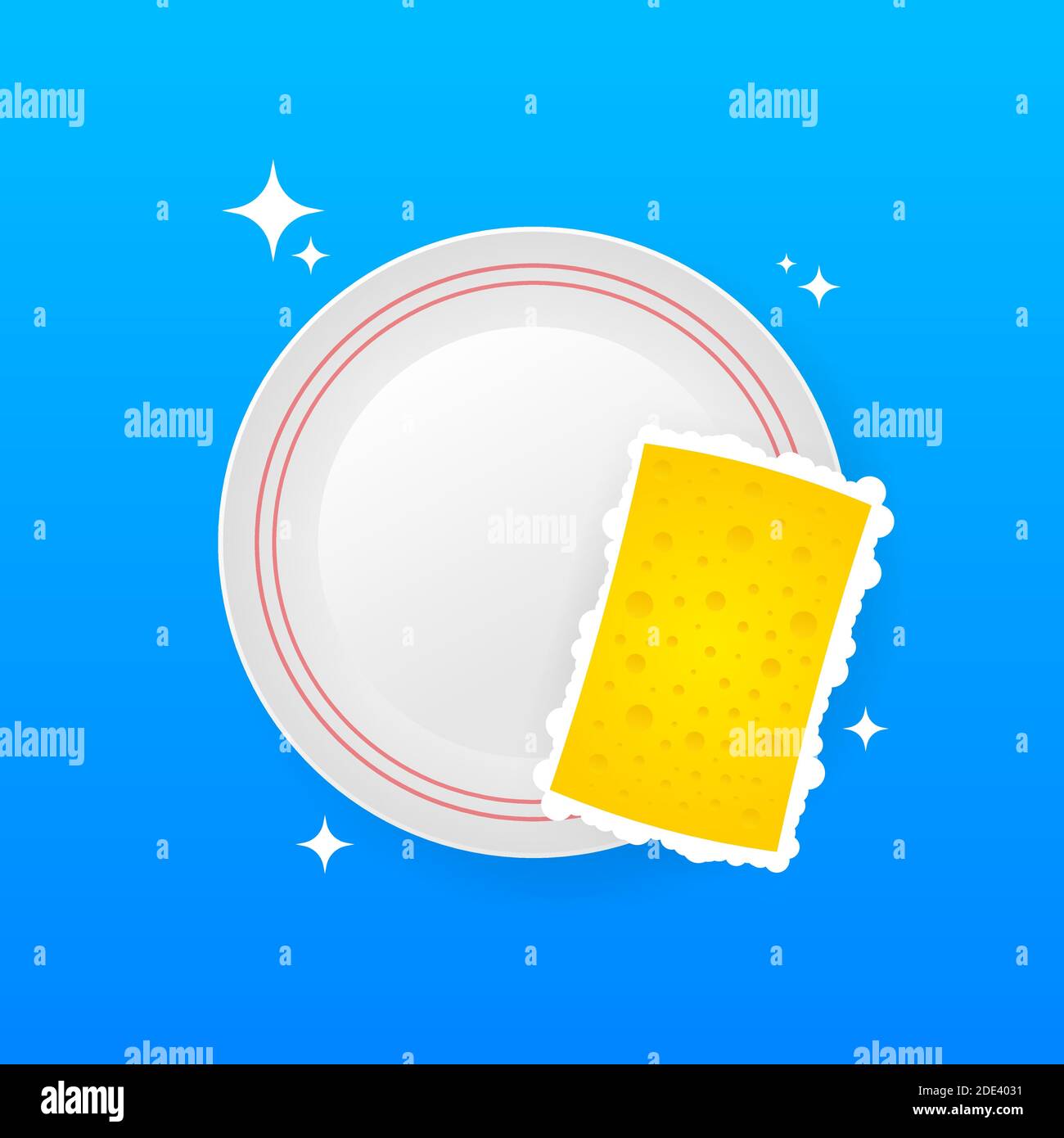 Dishwashing, washing dishes. Dishwashing liquid, dishes and yellow ...