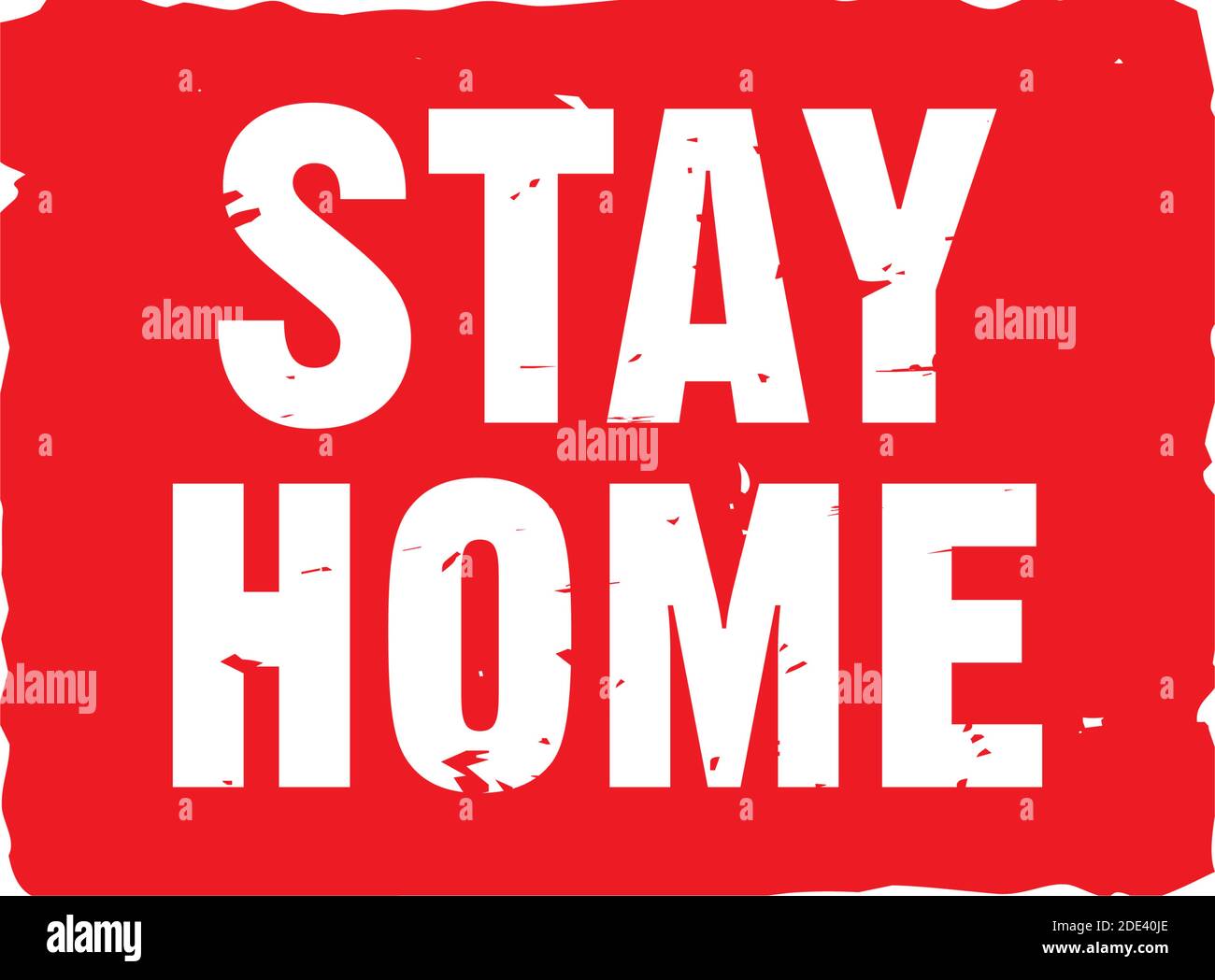 Red grunge stamp and text stay home. Vector Illustration Stock Vector ...