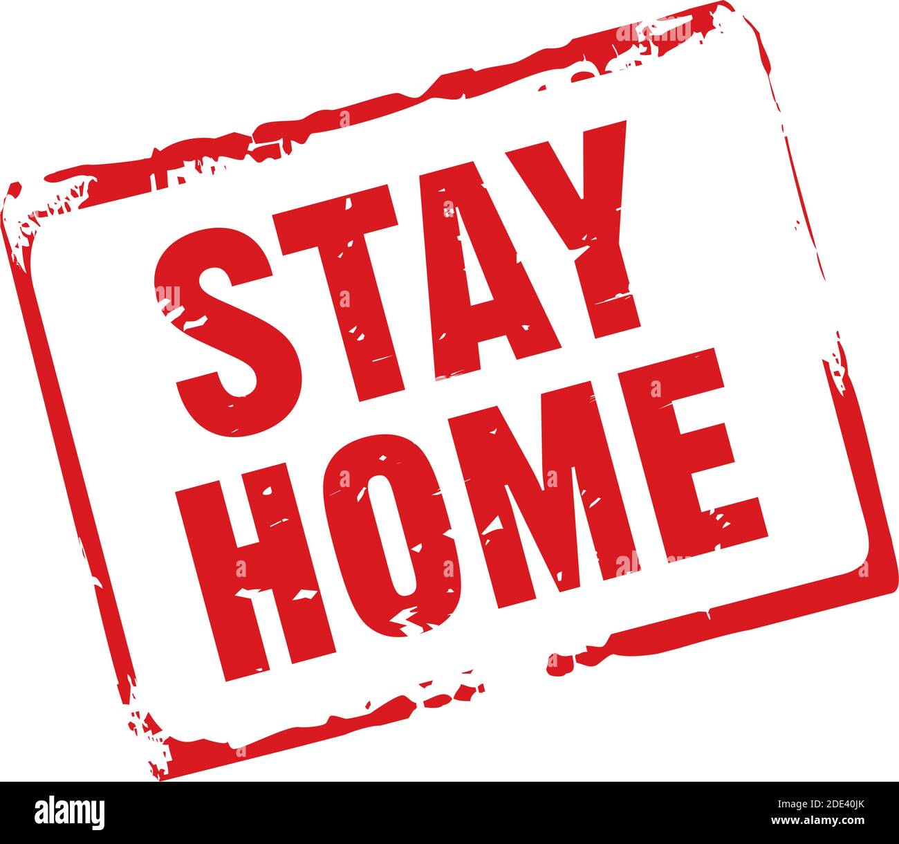Red grunge stamp and text stay home. Vector Illustration Stock Vector ...