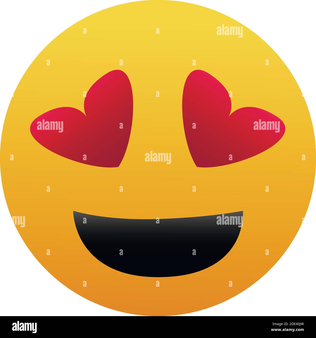 In love emoticon. Isolated vector illustration on white background ...