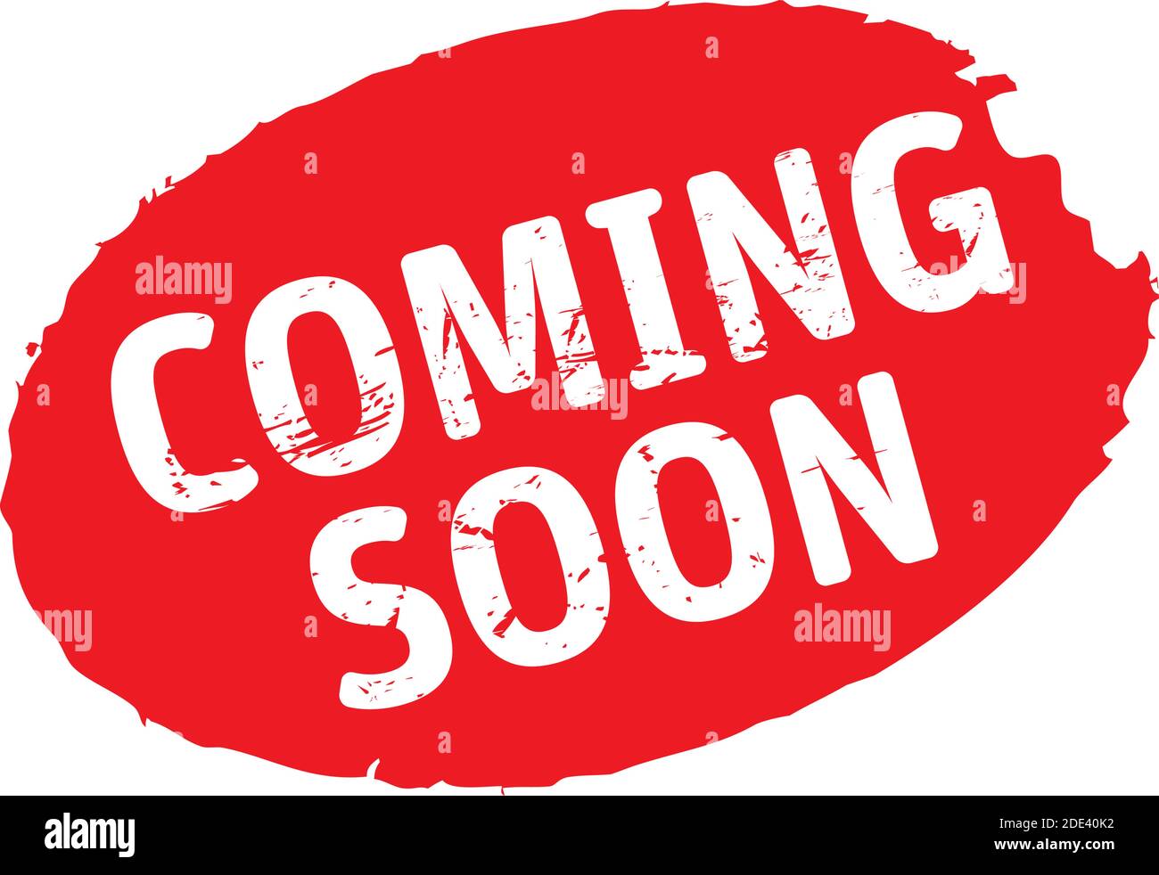 Red rubber stamp and text Coming Soon. Vector Illustration and banner ...