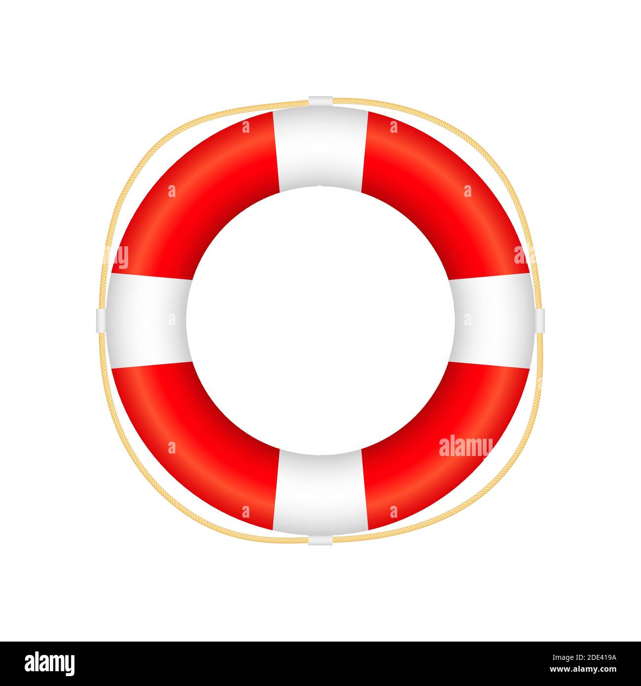 Realistic Style, lifebuoy Isolated on White Background. Vector stock ...