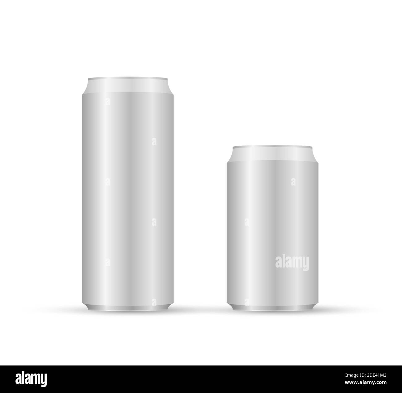 Aliminum drink cans. White can vector visual, ideal for beer, lager ...