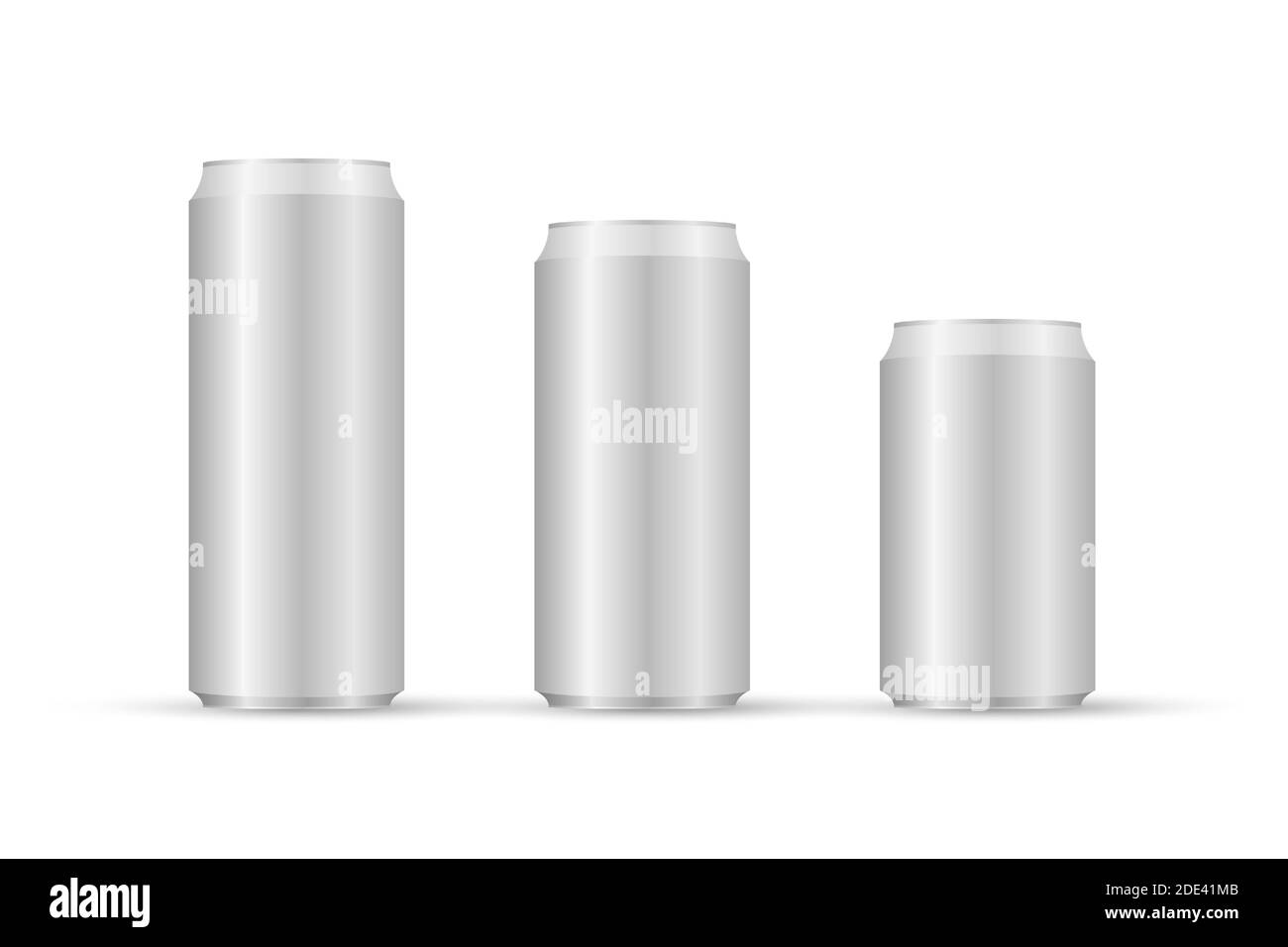 Aliminum drink cans. White can vector visual, ideal for beer, lager, alcohol, soft drinks, soda ...