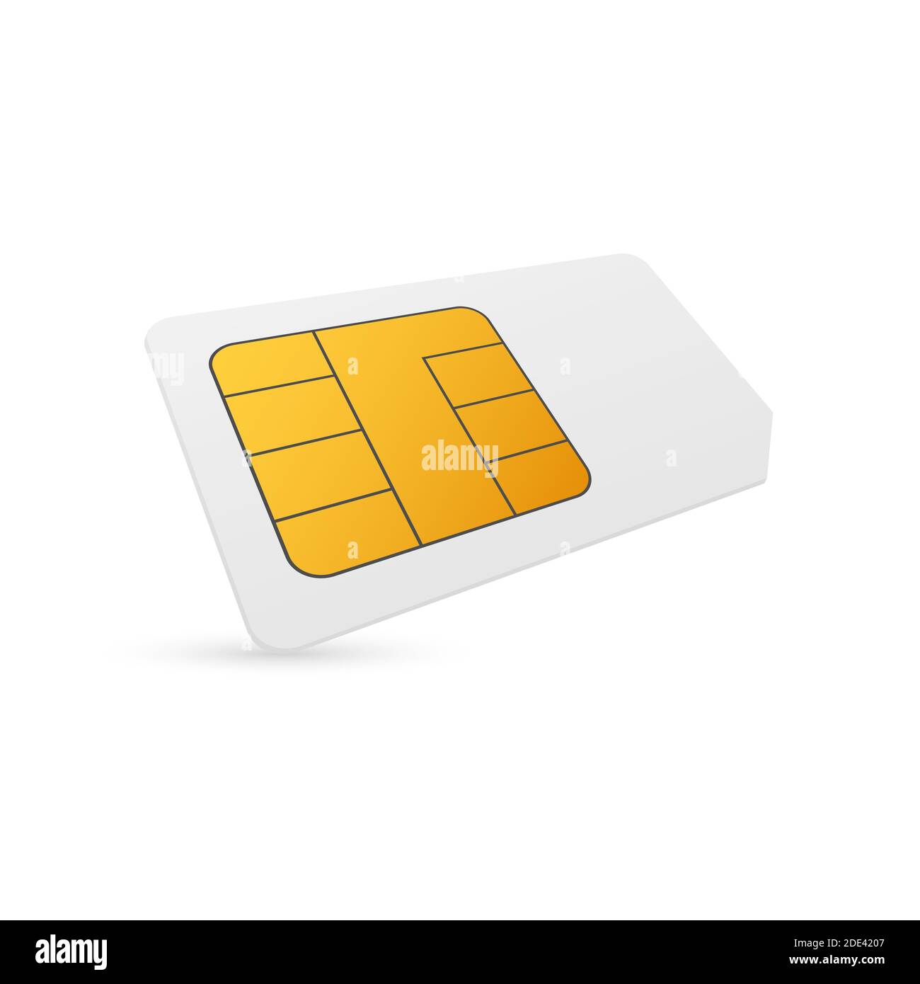 Vector Mobile Cellular Phone Sim Card Chip Isolated on Background Stock ...