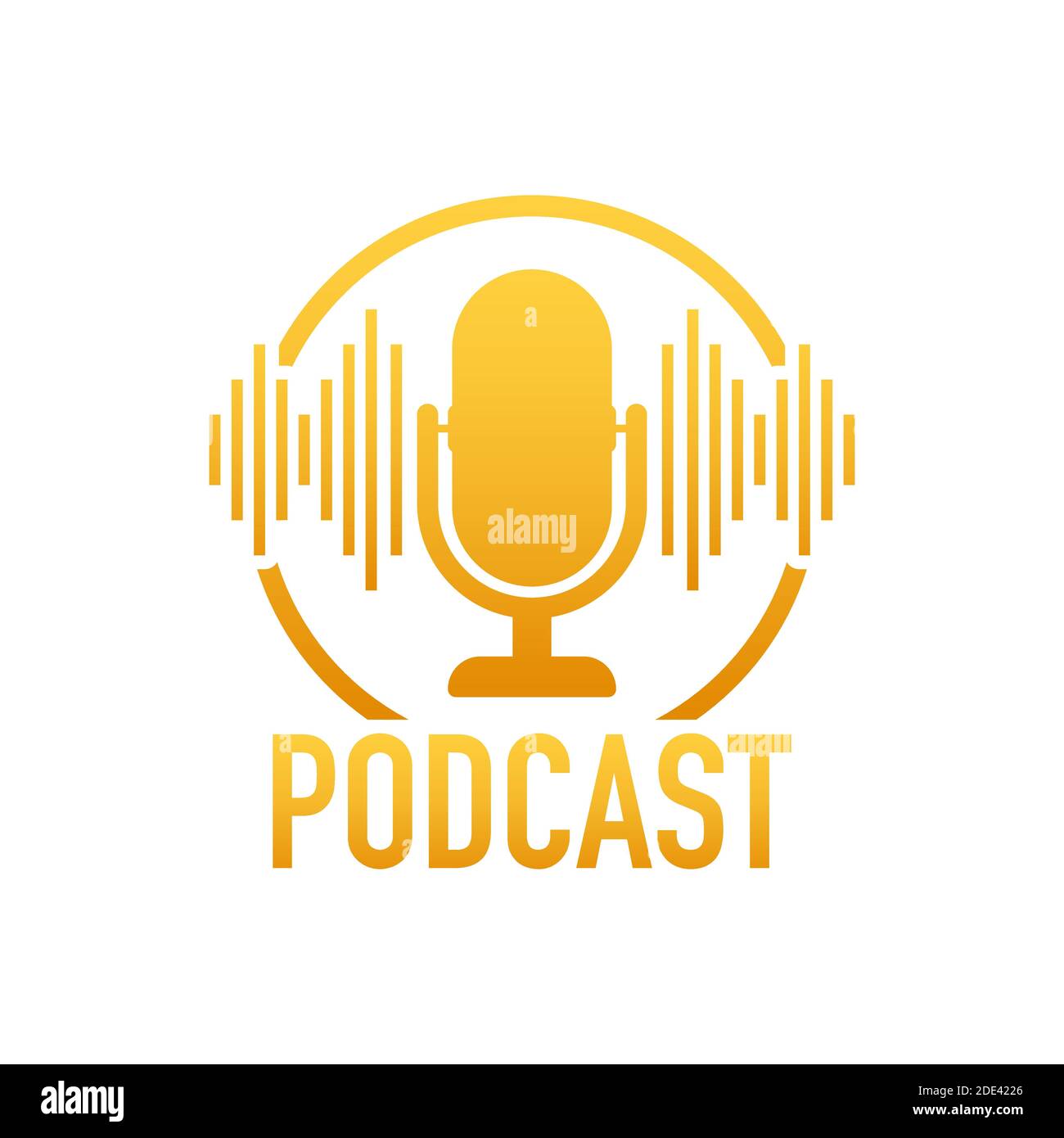 Podcast. Badge, icon, stamp, logo. Vector stock illustration Stock ...