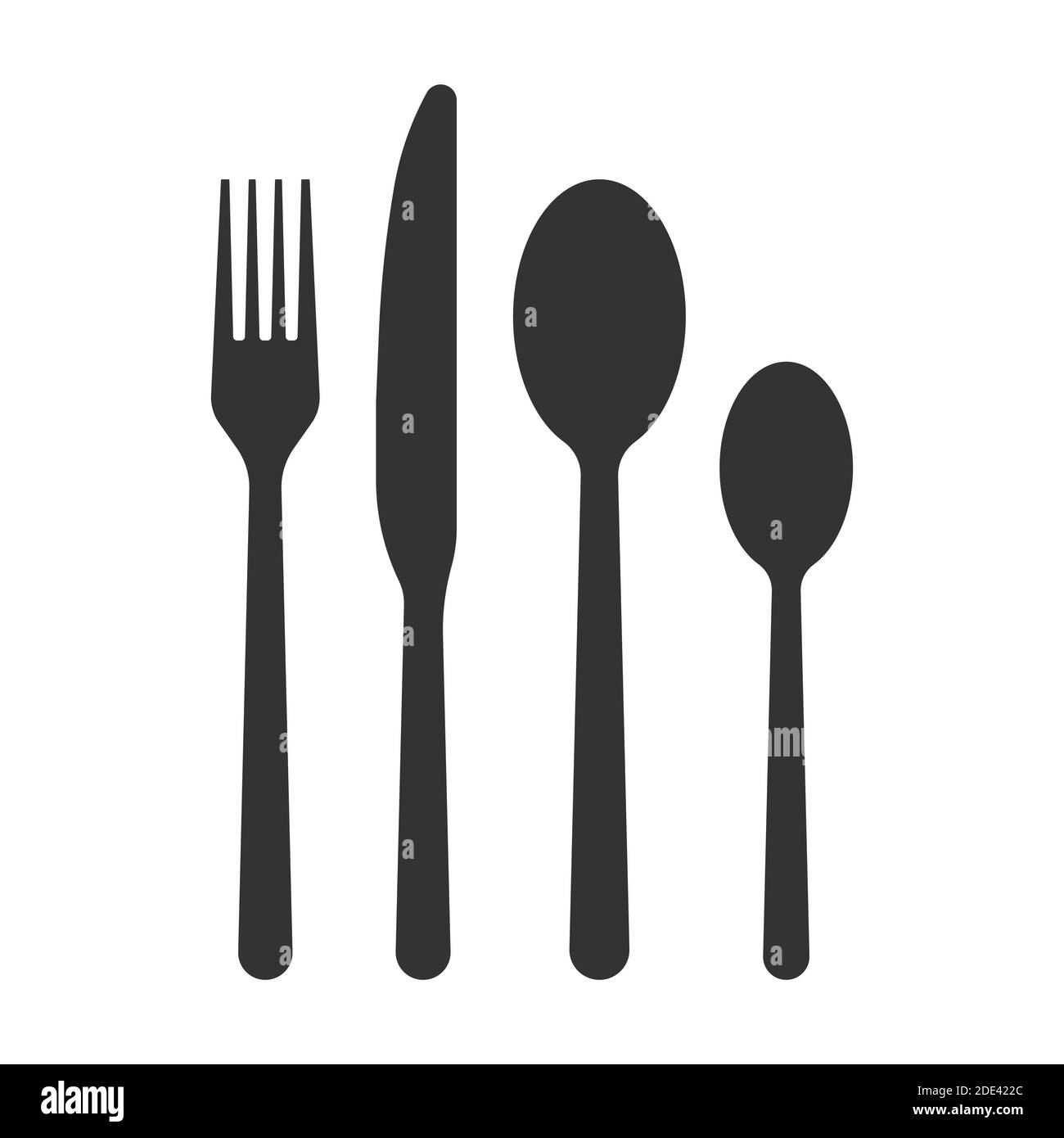 Spoon fork knife vector icon, restaurant symbol. Vector stock ...