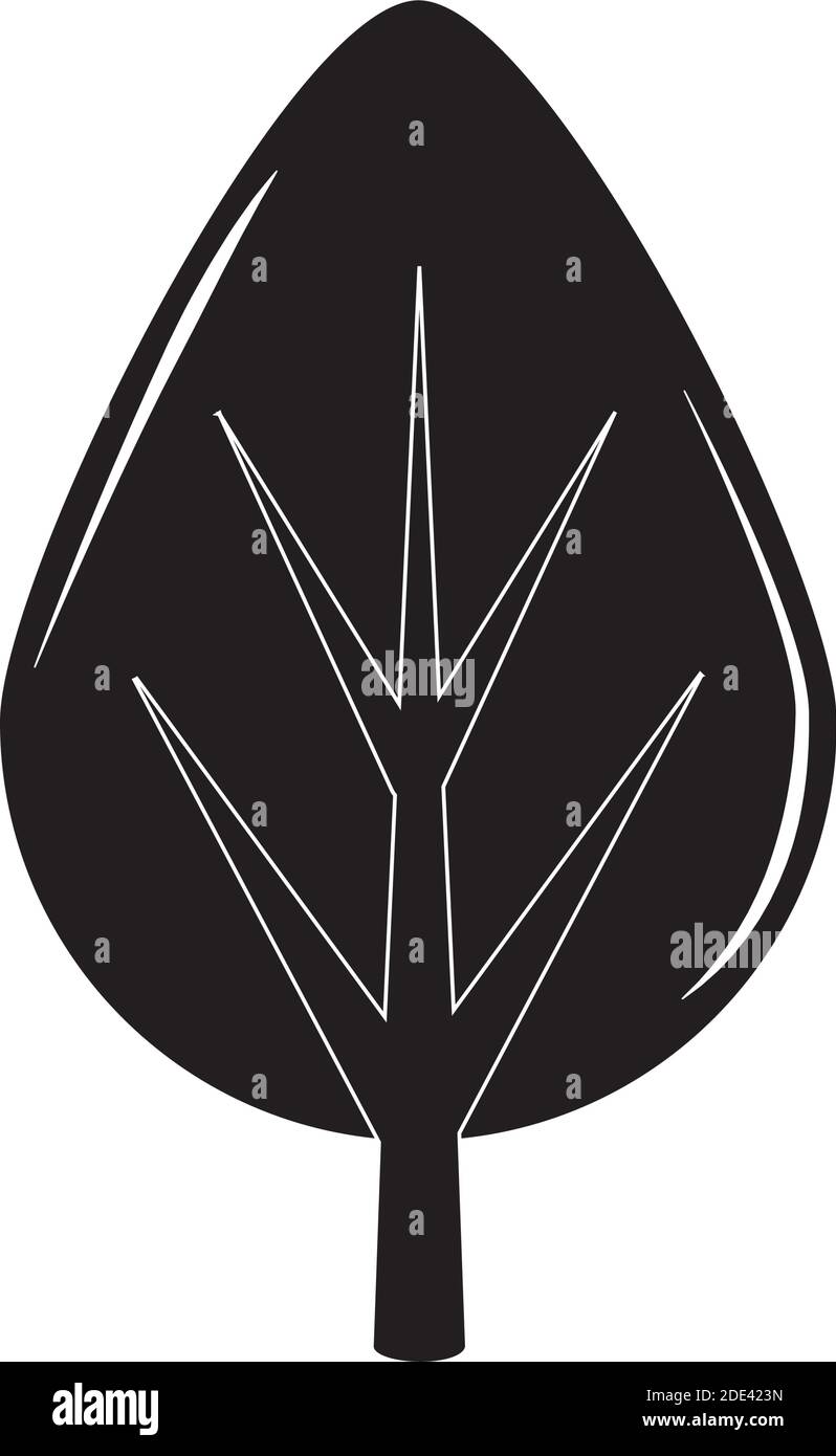 tree nature botany silhouette icon vector illustration Stock Vector ...