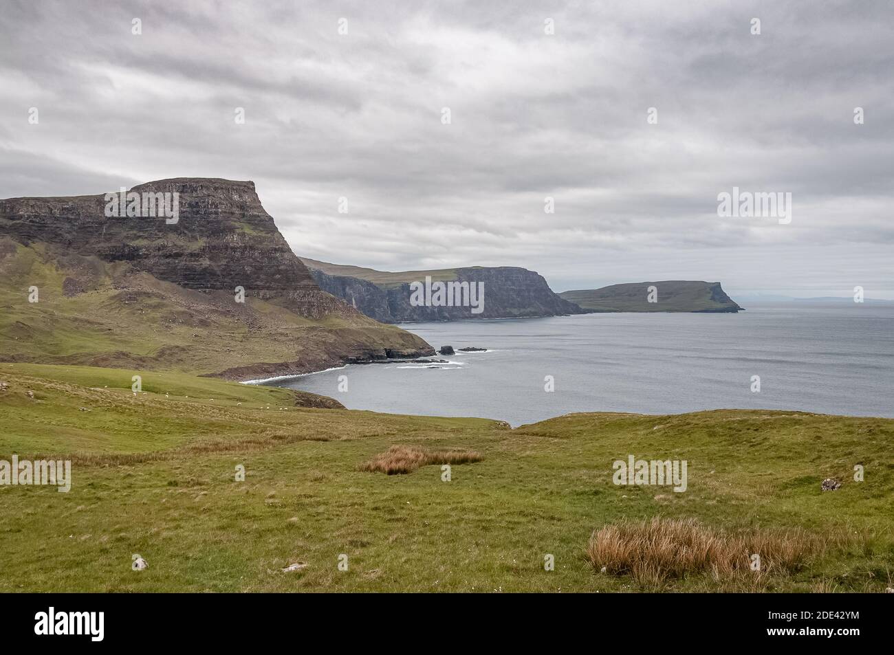 View of the cliffs on the Isle of Skye. Concept: travel in Scotland ...