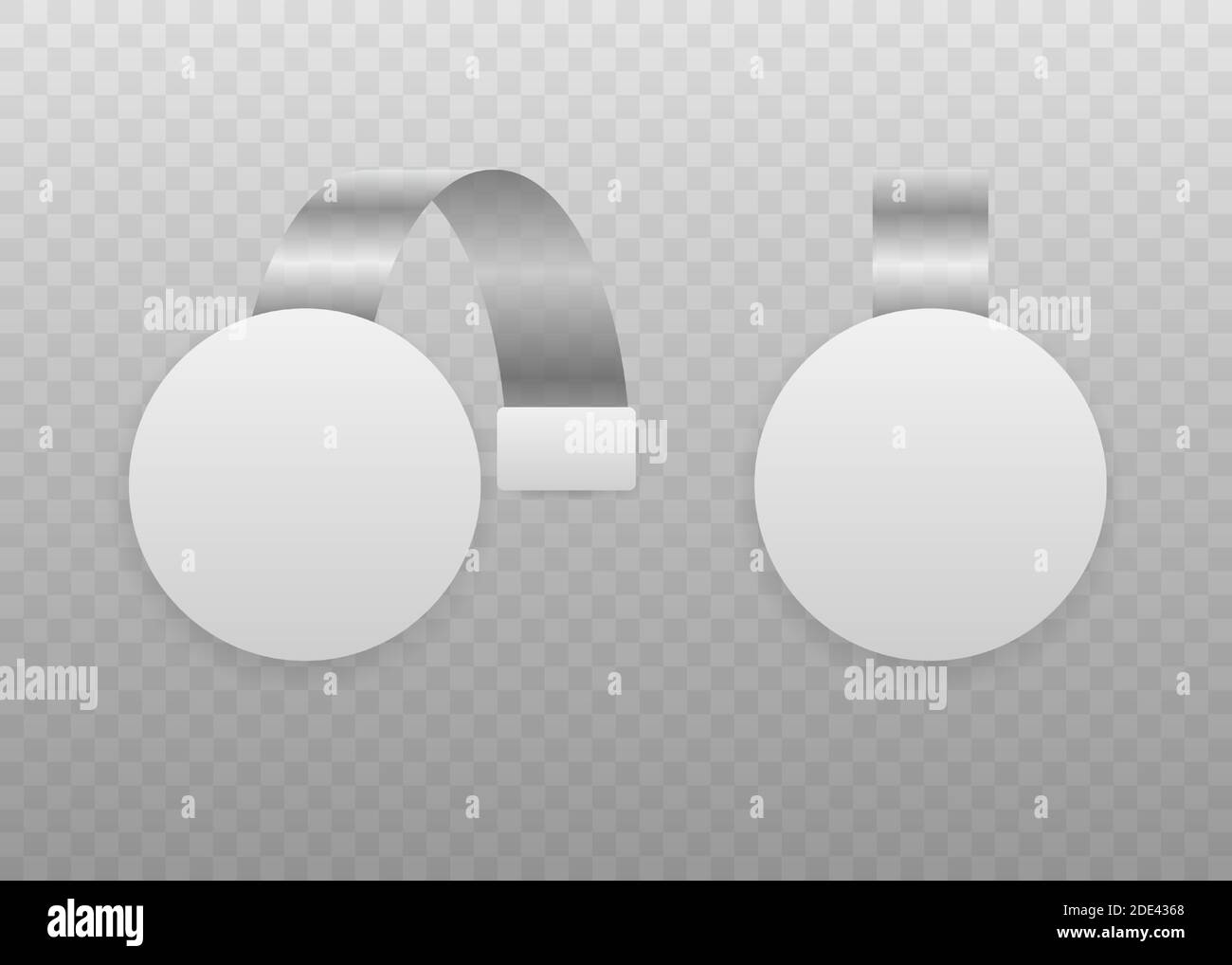 Sale Point Tag. White Clear Round Supermarket Shelf Wobbler Label ...