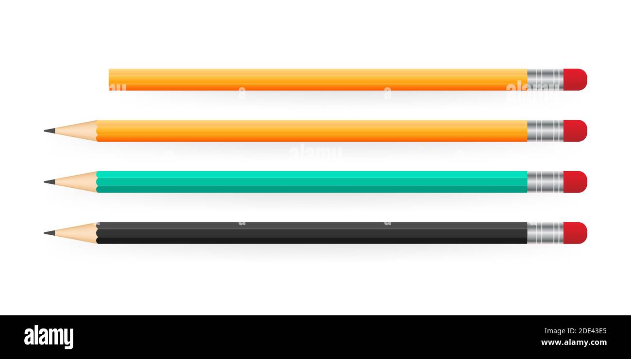 Pencil in a realistic style for various web sites. Vector stock ...