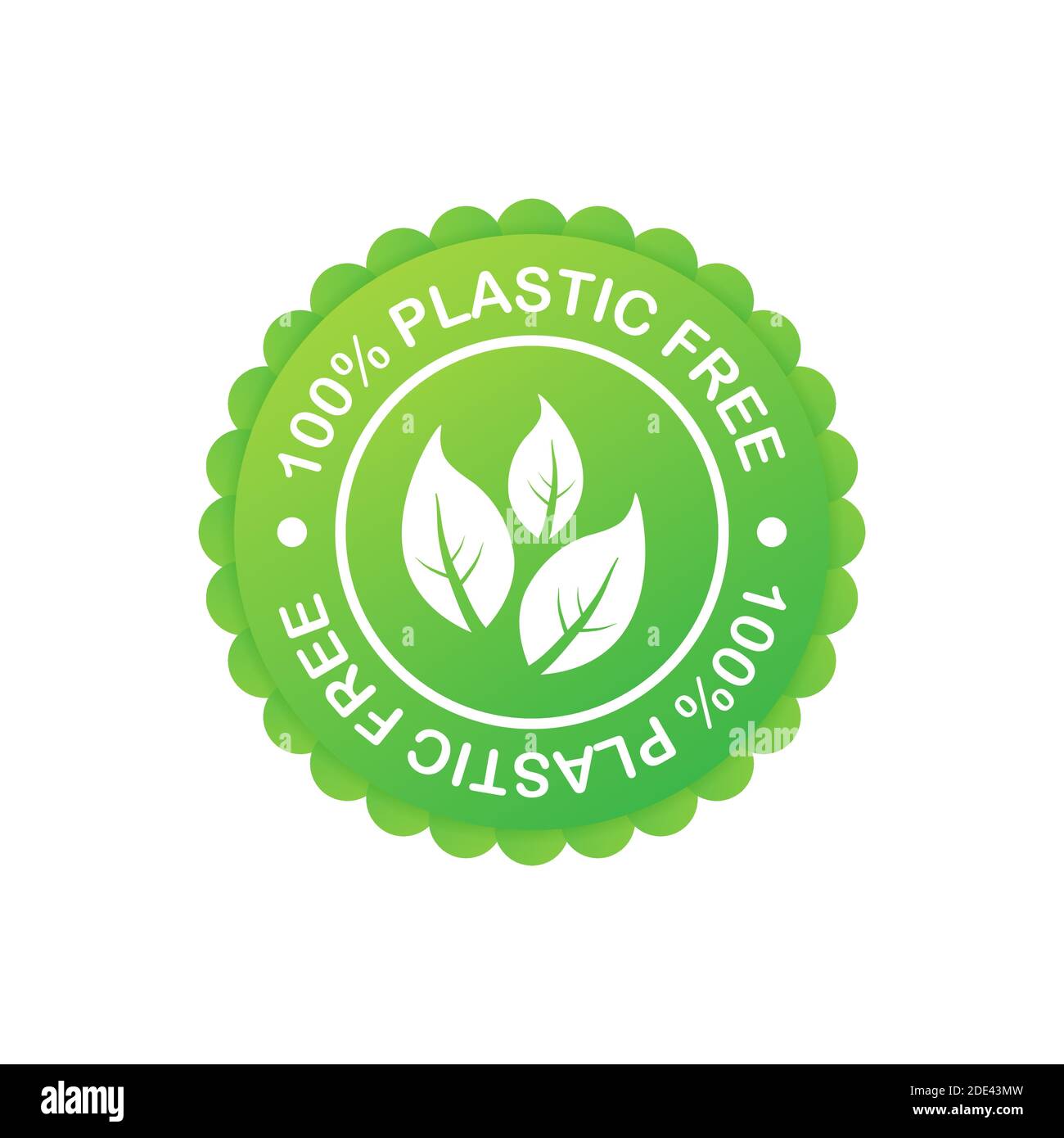 Plastic free green icon badge. Bpa plastic free chemical mark. Vector ...