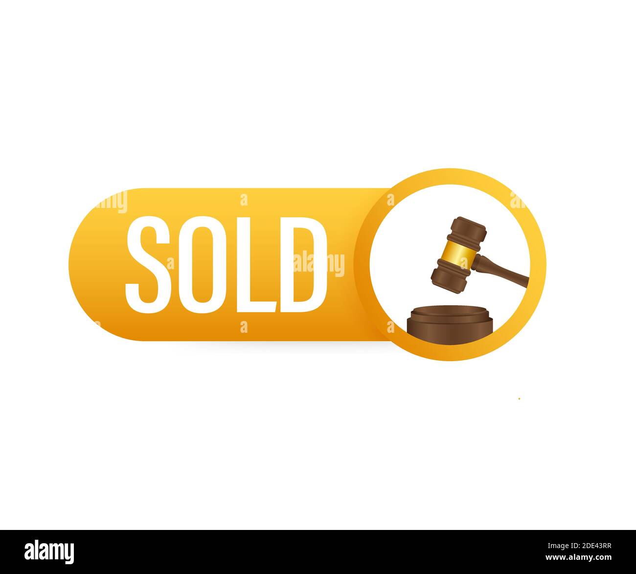 Auction hammer icon. Flat style design. Vector stock illustration Stock ...