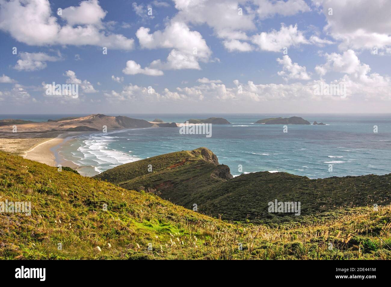 Coastal view, Cape Reinga, Northland Region, North Island, New Zealand ...