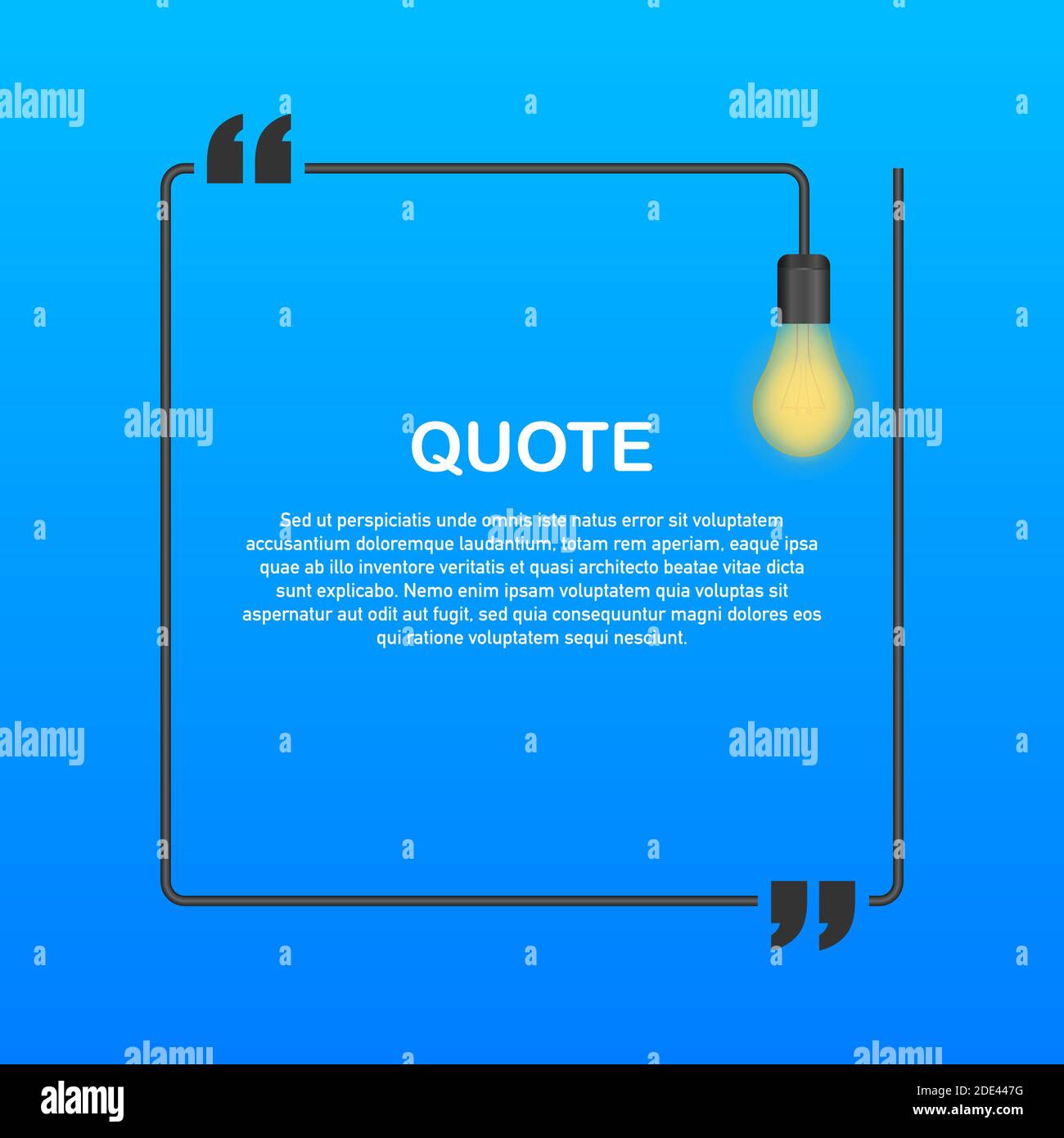 idea quote with light bulb with gears. Vector stock illustration Stock ...