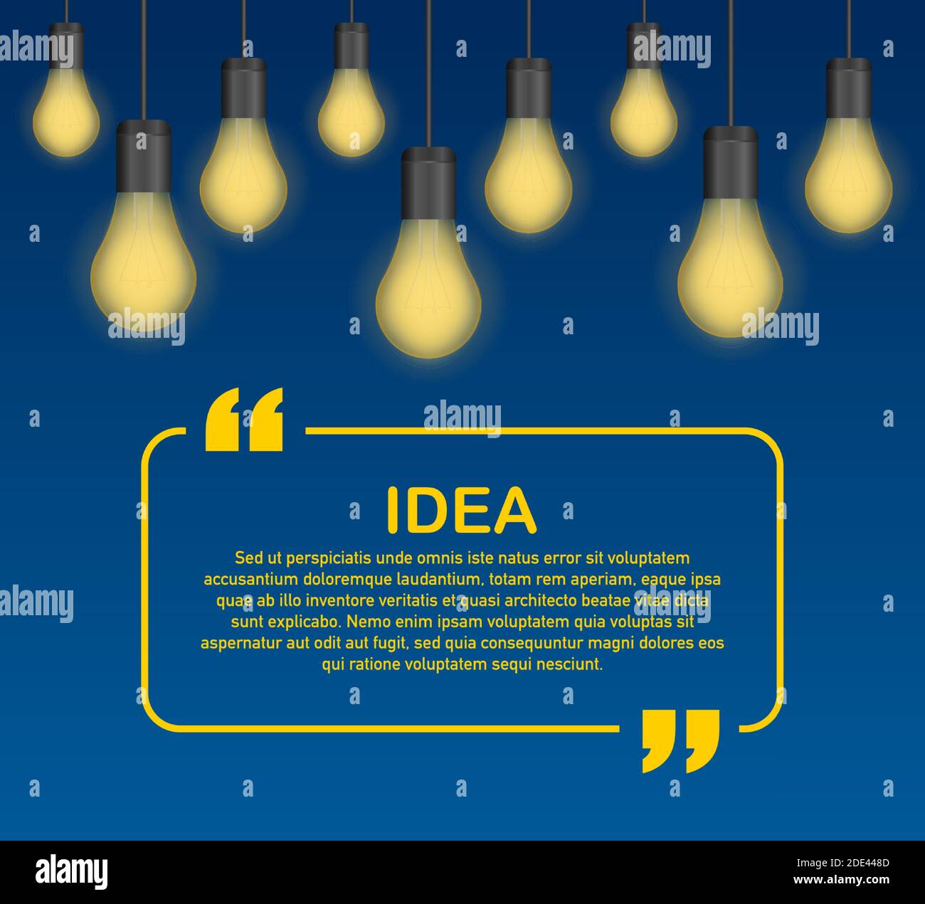idea quote with light bulb with gears. Vector stock illustration Stock ...