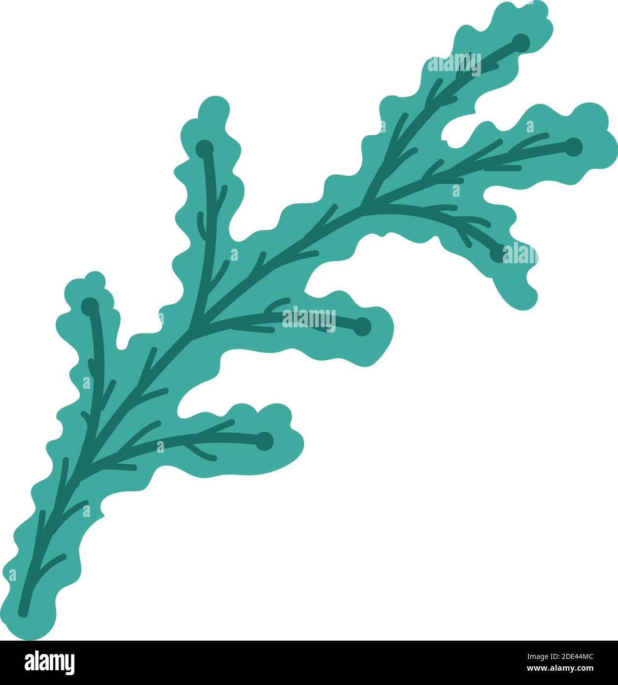 branch tree nature foliage greenery cartoon icon vector illustration ...