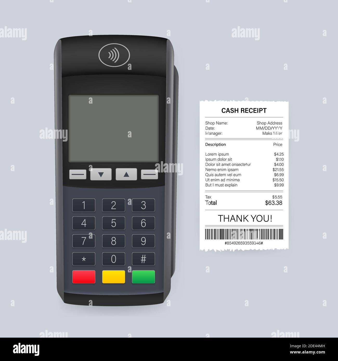 Counter top payment Stock Vector Images - Alamy