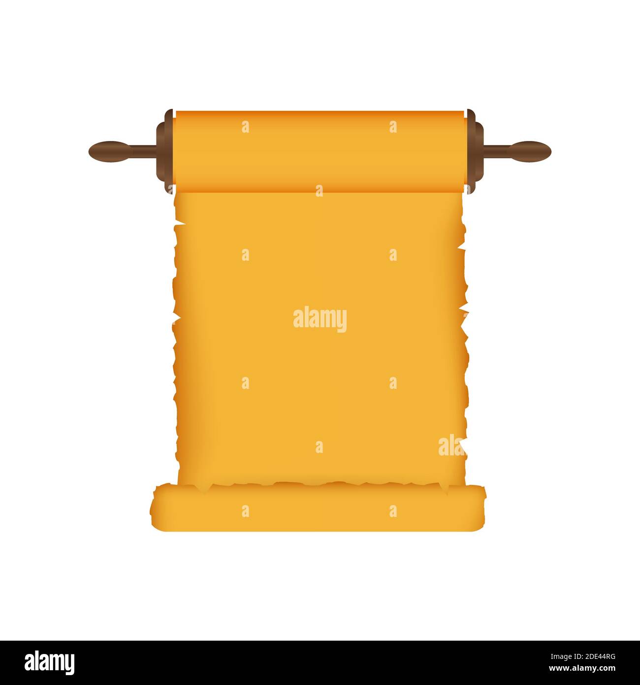 Rolled old papyrus file mockup. Realistic illustration of rolled old ...