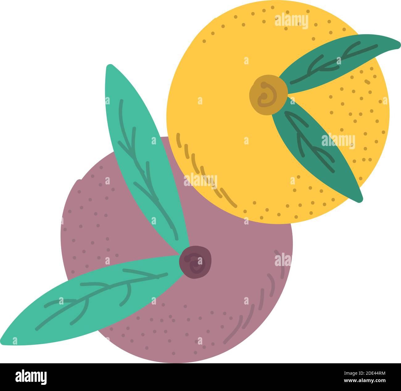 fruits with leaf nature organic food fresh icon vector illustration ...