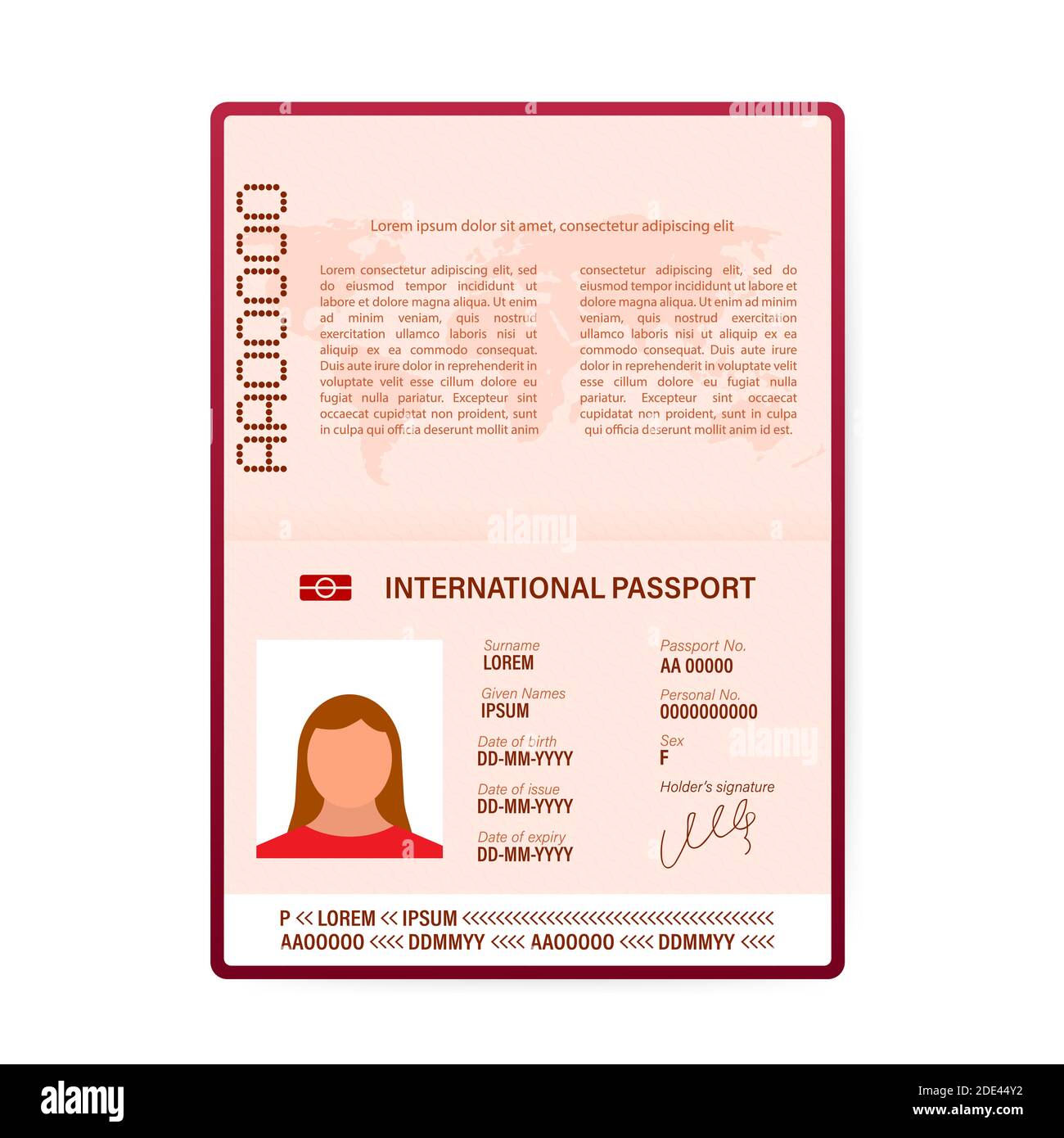 Blank Passport Template
