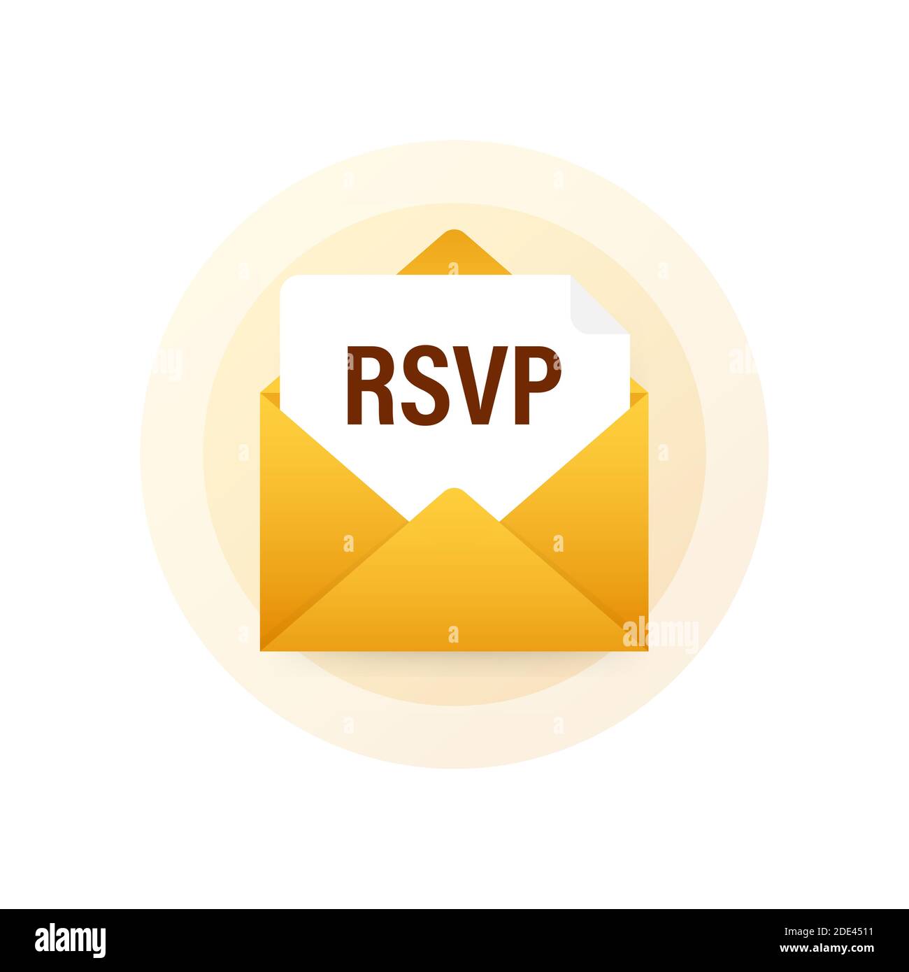 RSVP mail icon. Please respond to mail linear sign. Vector stock ...