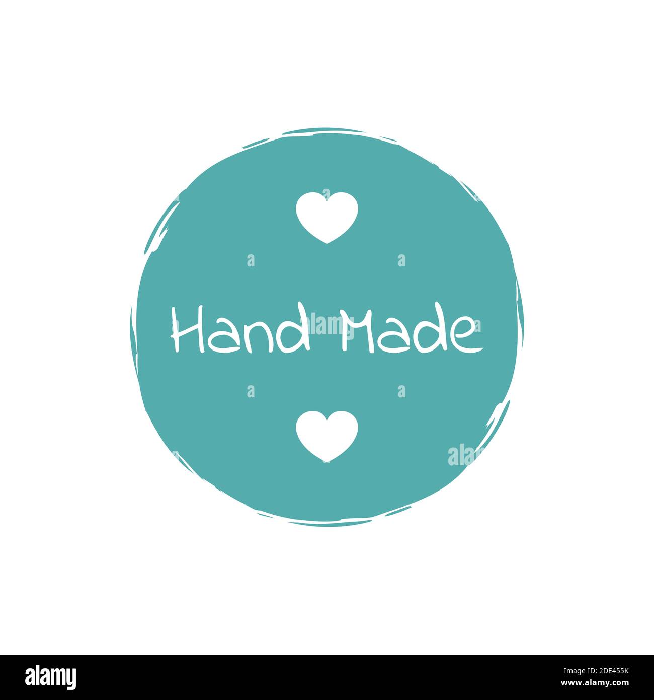 Hand made label. Hand-drawn lettering. Vector stock illustration Stock ...