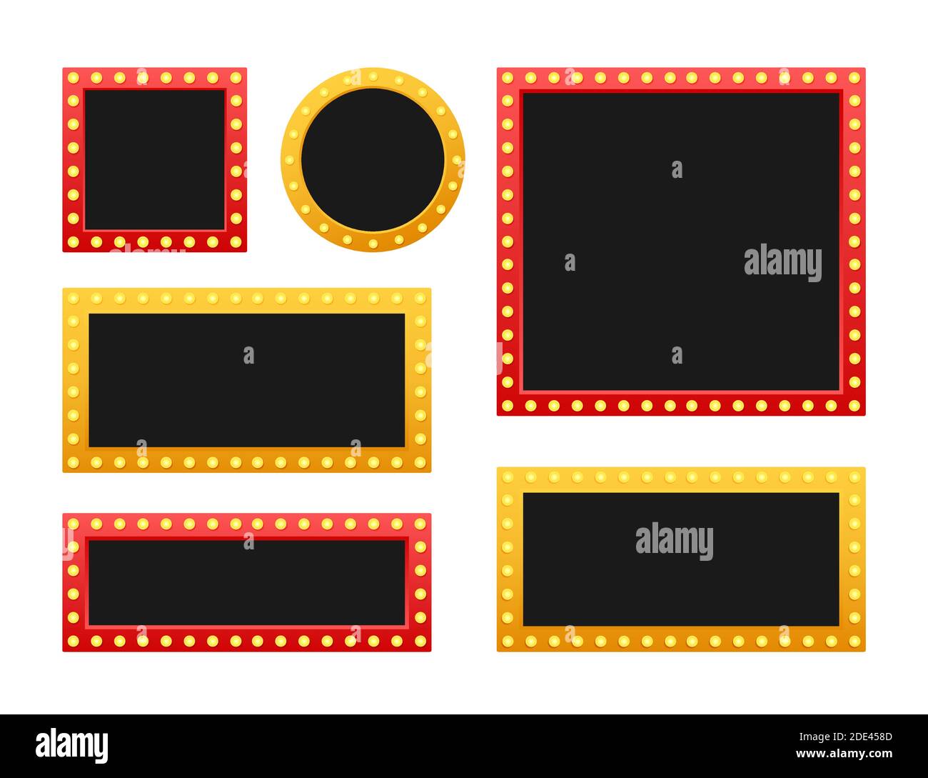 Set Retro lightbox billboard vintage frame. Lightbox with customizable ...