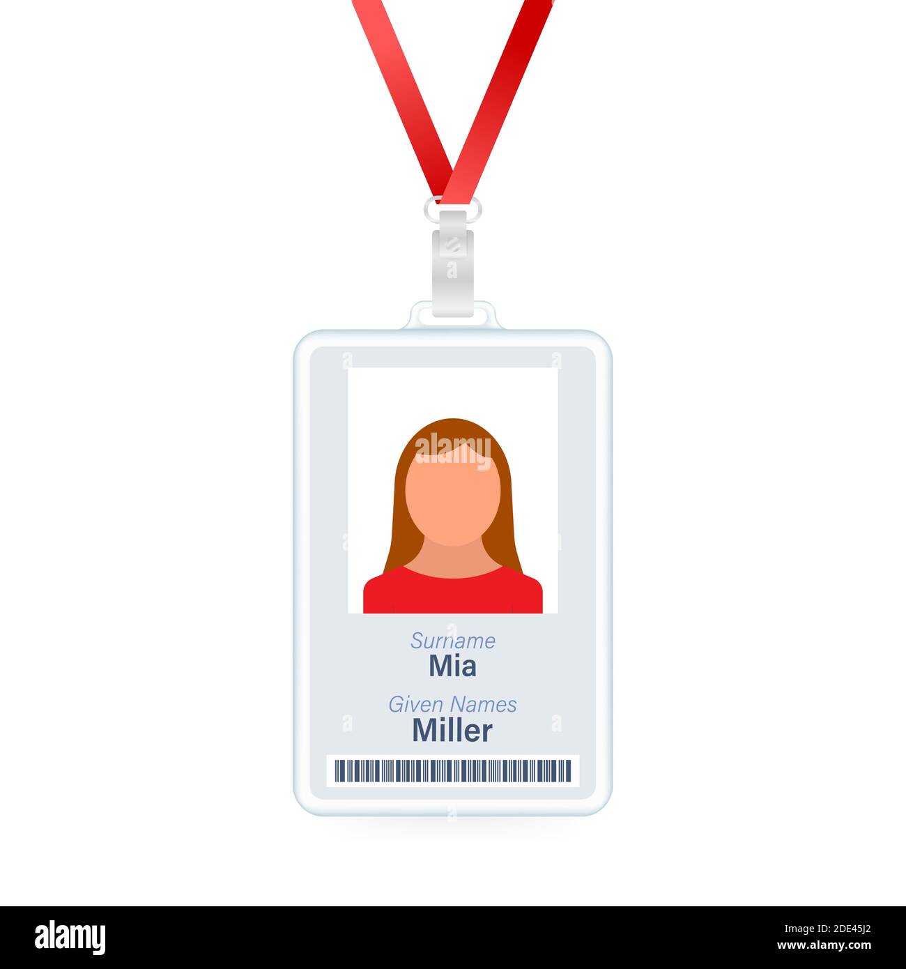 ID Card Design Template, Identification card. Vector stock illustration ...