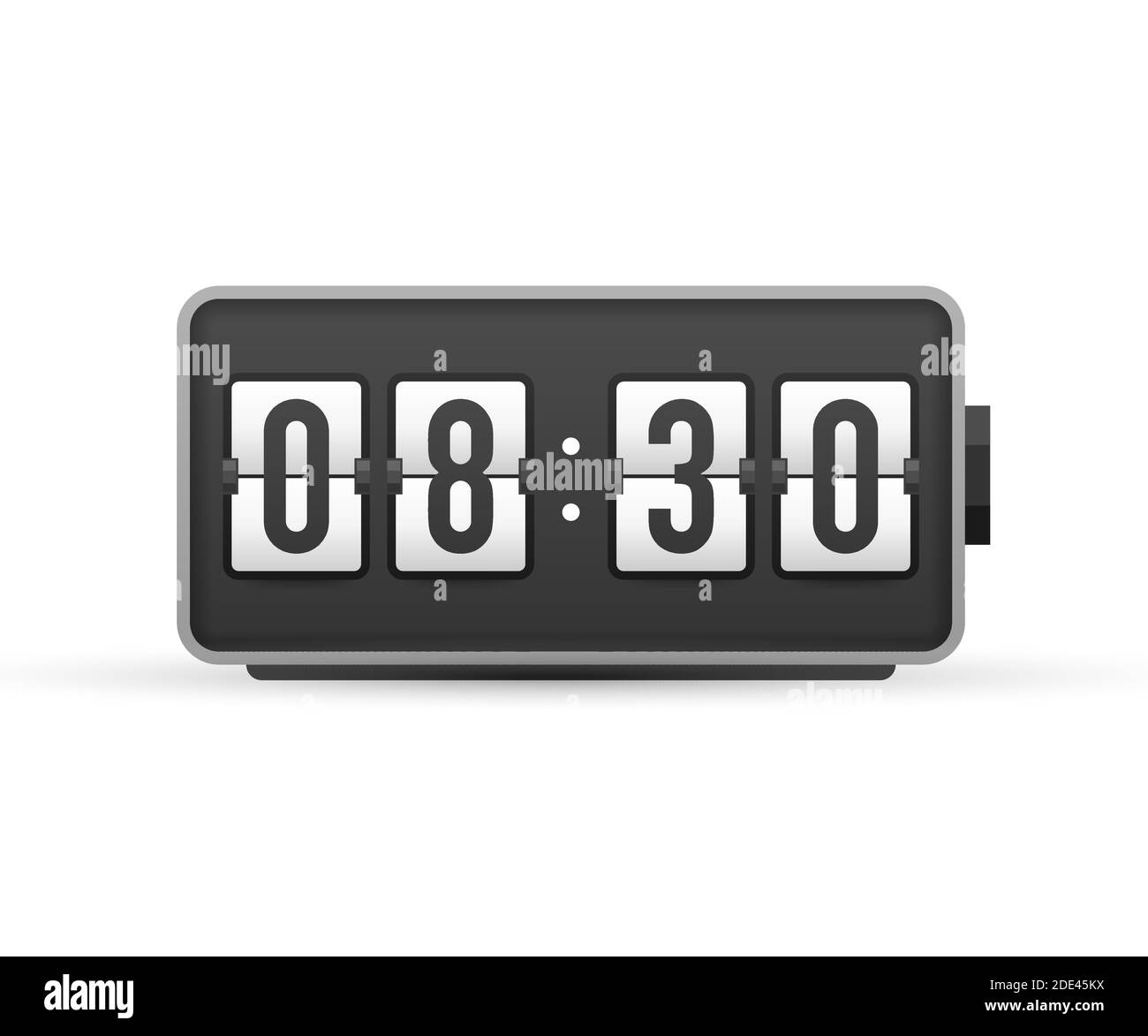 Countdown. Wall flap clock, number counter template. Vector stock ...