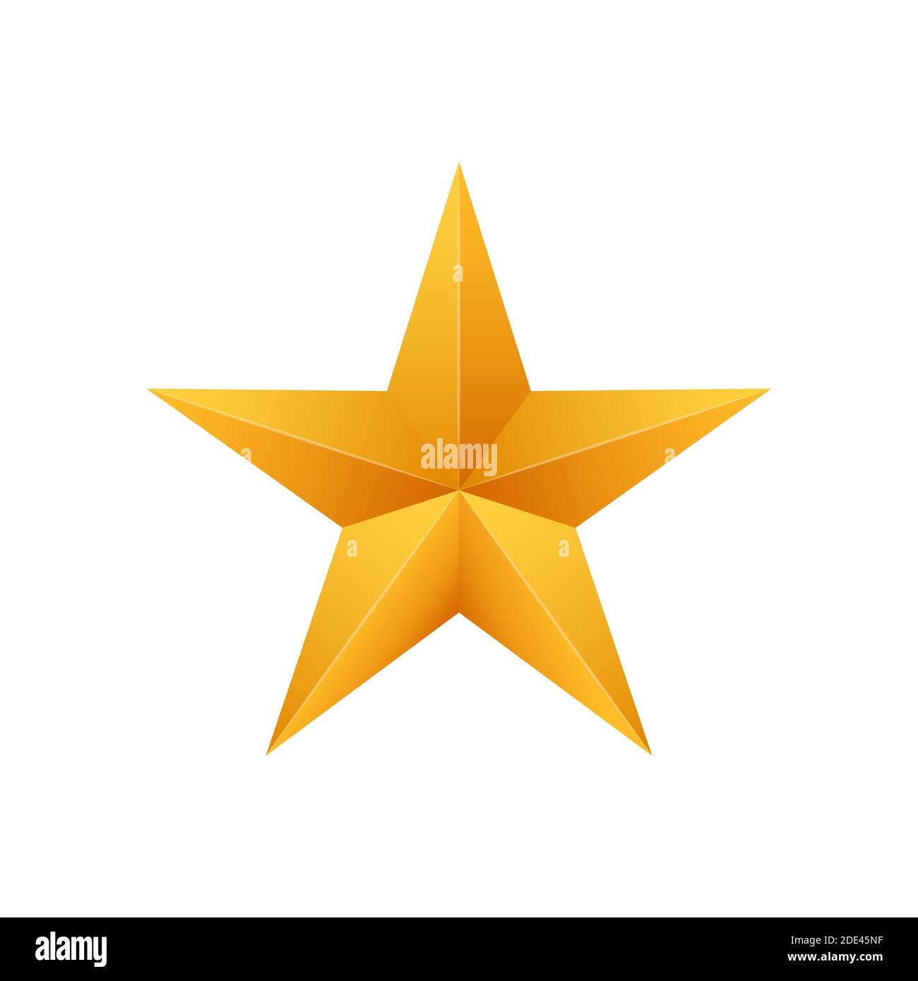 Realistic metallic golden stars isolated on white background. Vector ...