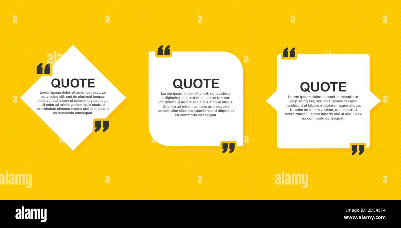 Set Quote frames. Blank template with print information design quotes ...