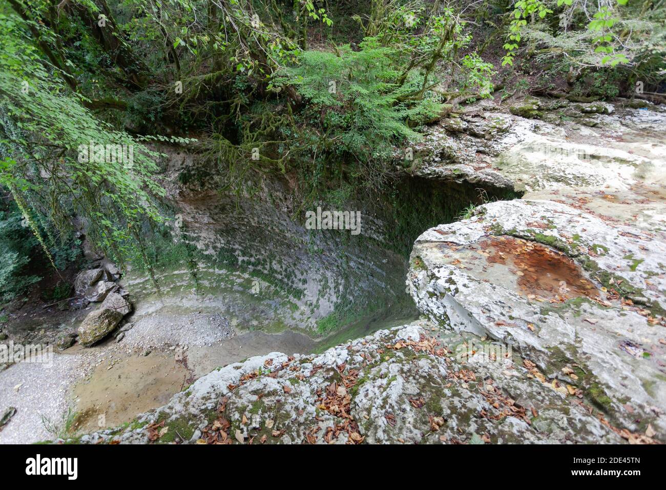 The top of the dried up waterfall Stock Photo - Alamy