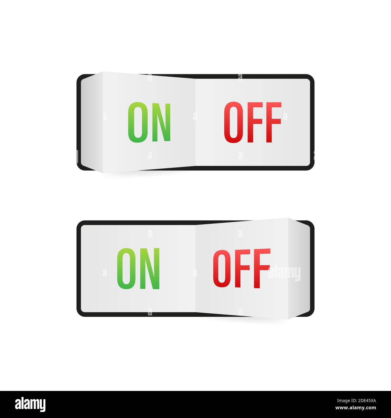 Flat icon On and Off Toggle switch button vector format. Vector stock illustration Stock Vector ...